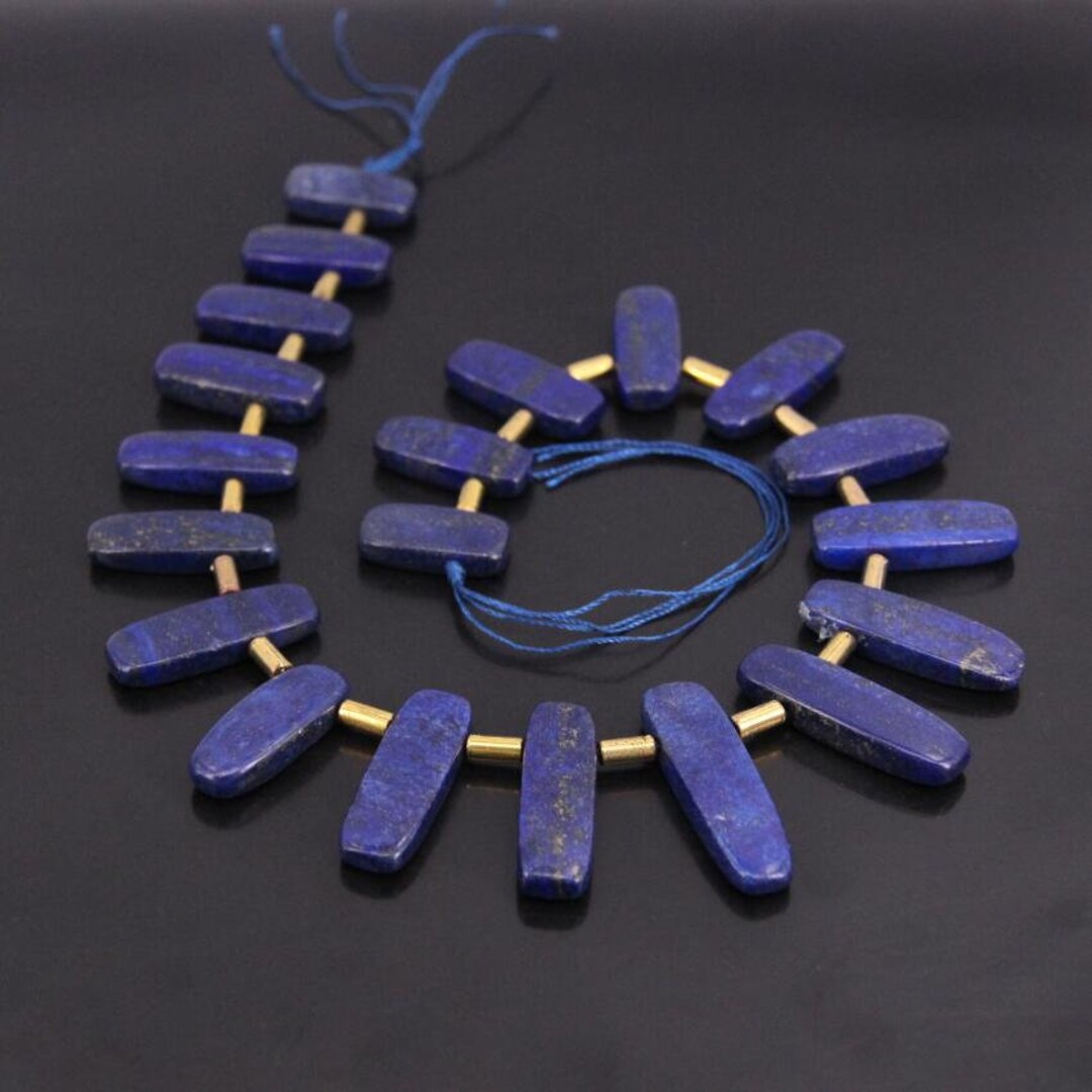 Lapis Lazuli Stick Beads, Graduated Slice Points, 15.5" Strand - Etsy