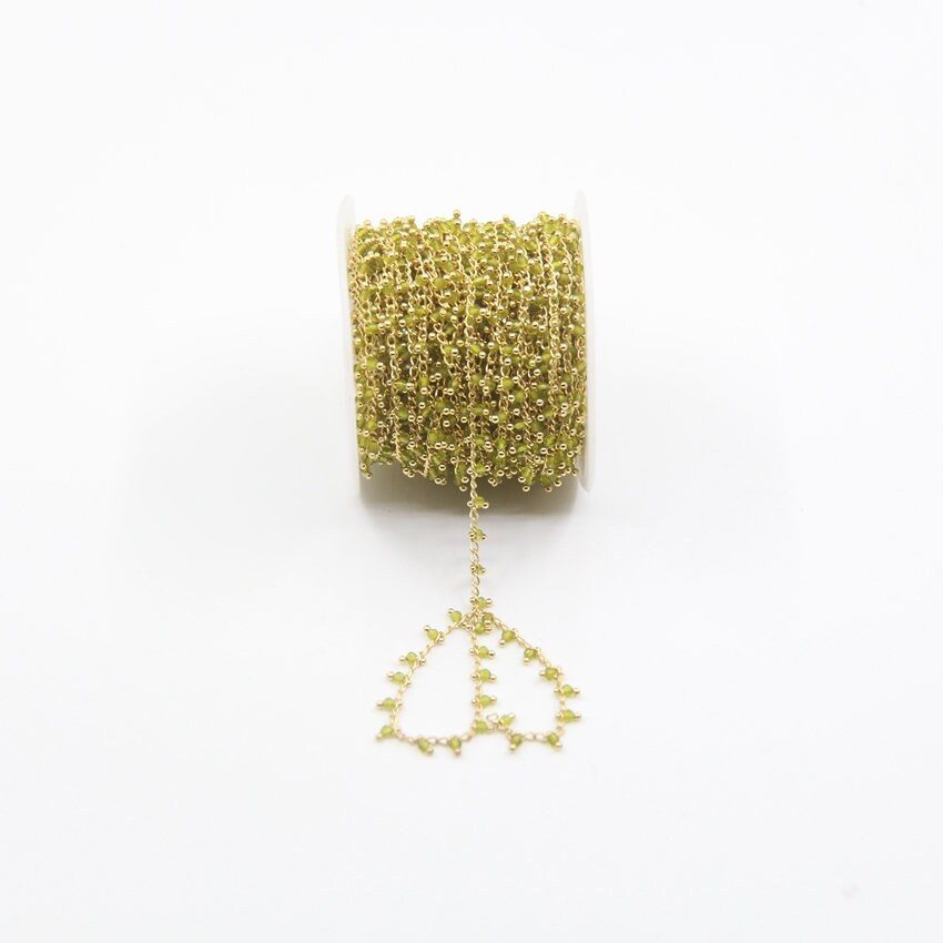 10 feet11 Color ChoiceTiny Glass Rosary ChainGold Plated | Etsy