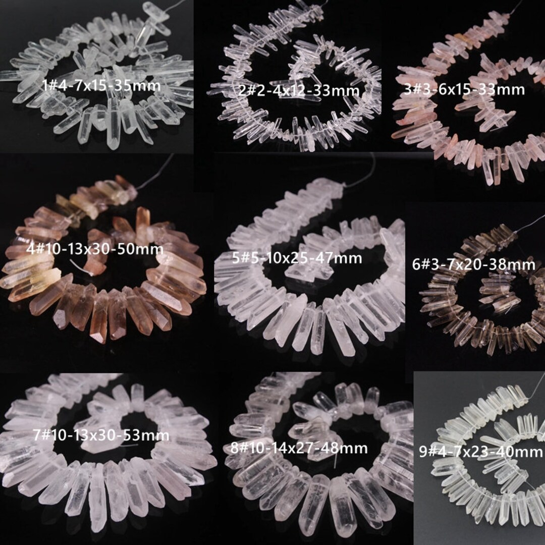Full Strand,raw Smoky Quartz Points Stick Loose Beads,top Drilled ...
