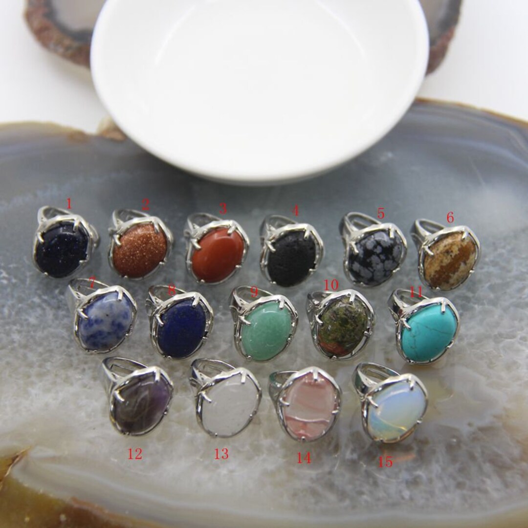Classic Oval Adjustable Ringsnatural - Etsy