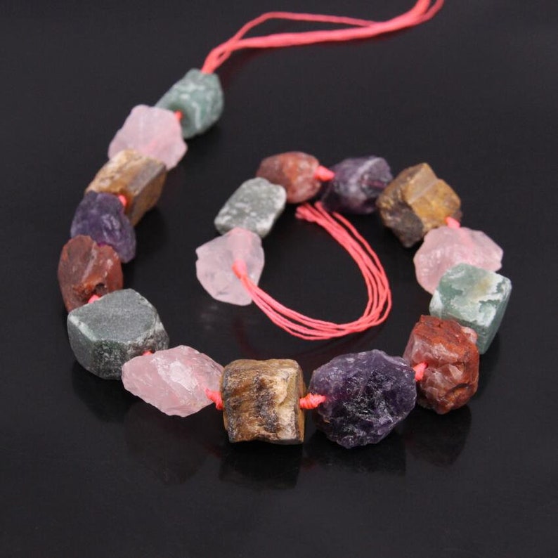 Full Strandmix Natural Quartz Stone Raw Nugget Beadsrough - Etsy