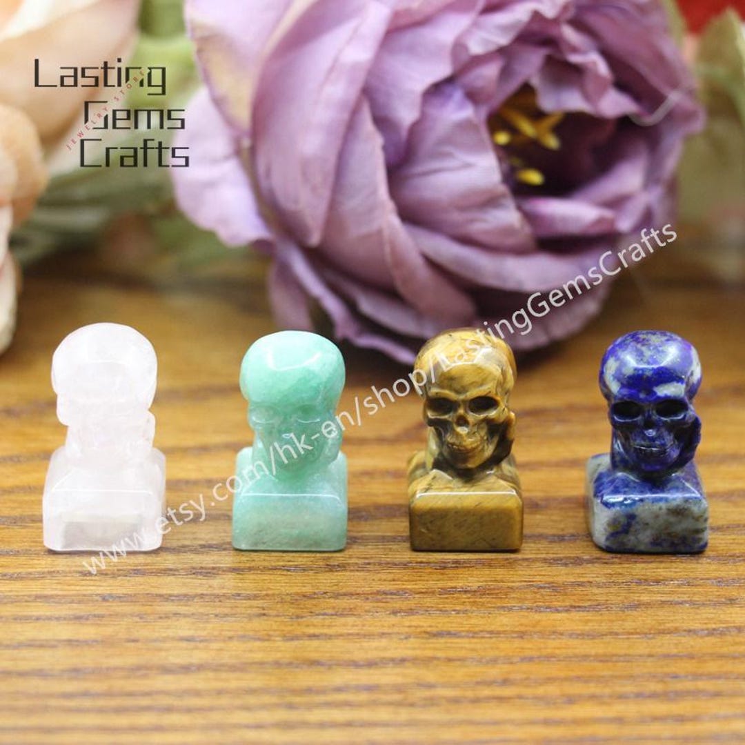 Rose Quartz Keycaps,crystal Skull Figurine,lapis Lazuli Demon Hand Key ...