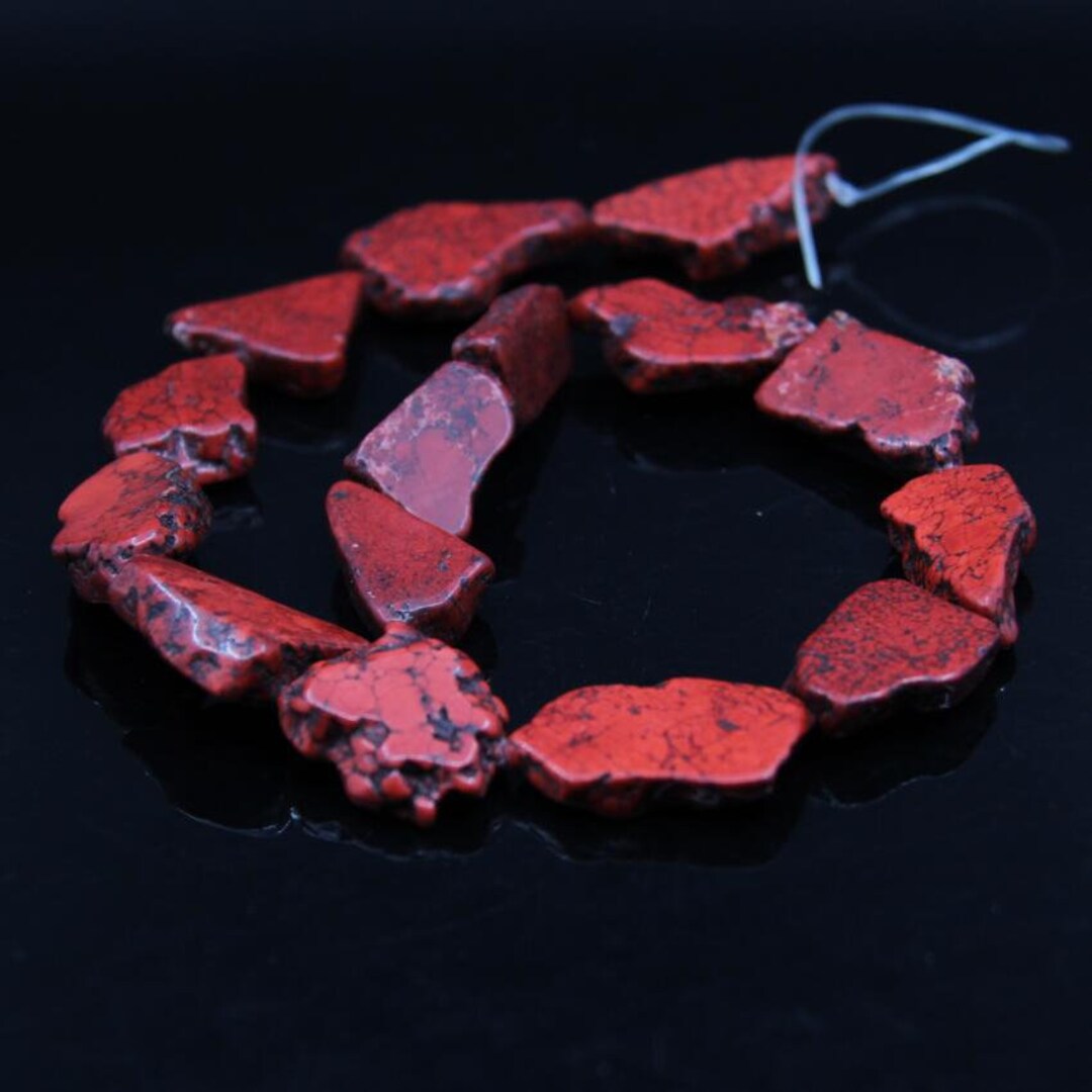 Raw Turquoise Slabs Howlite Beads,Red Natural Magnesite Stone Freeform ...