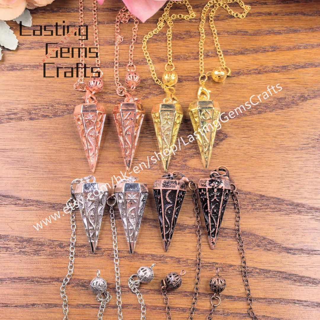 Secret Symbol Brass Pendulum Chains, Faceted Point Antique Bronze ...