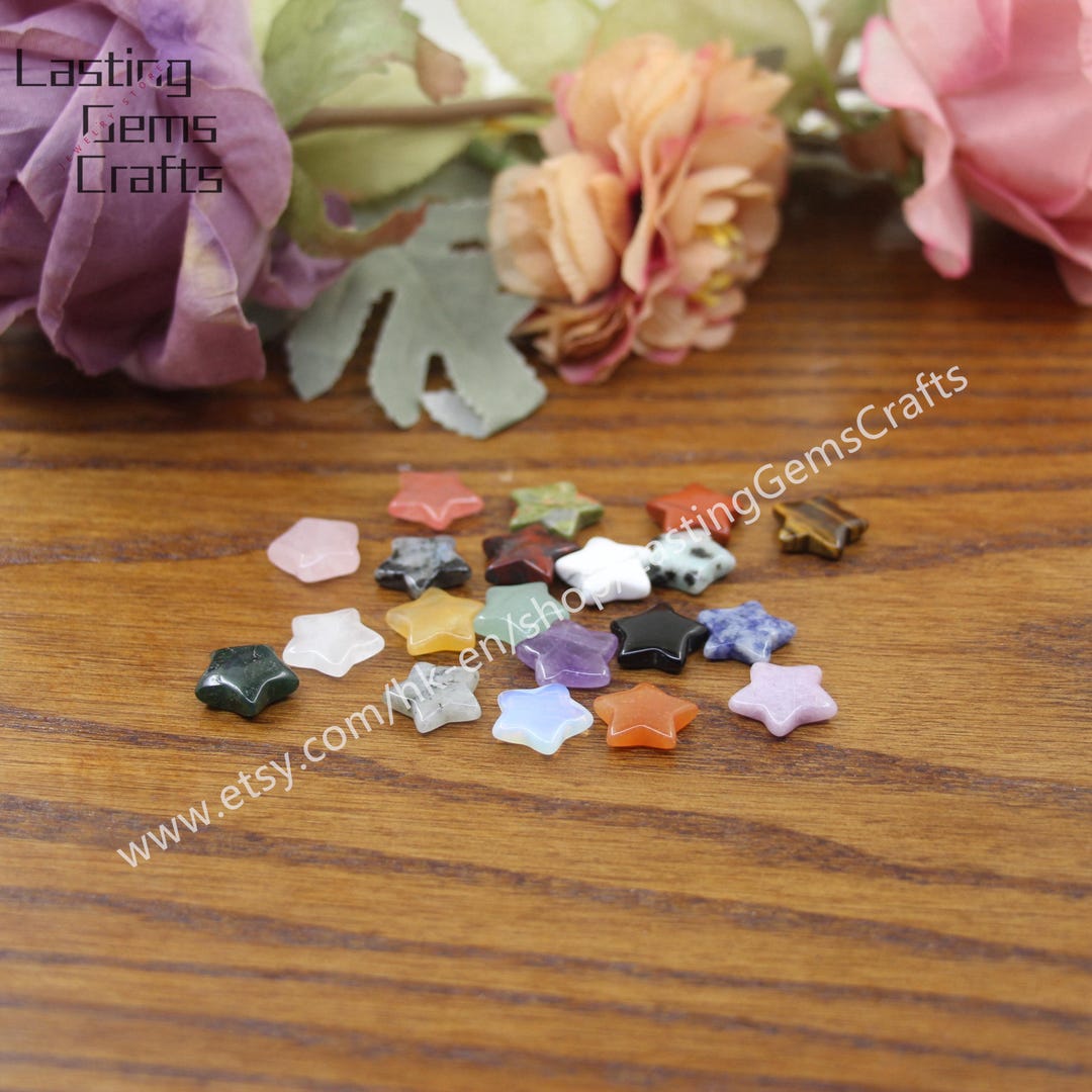 15mm Mini Crystal Stars,reiki Healing Gemstones Star Decor Pocket Stone ...