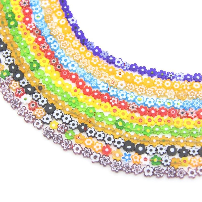 Italian Glass Flower Beads - Etsy