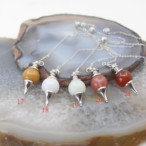 Round Shape Quartz Pendulum Pendant,healing Crystal Pendulum Jewelry ...