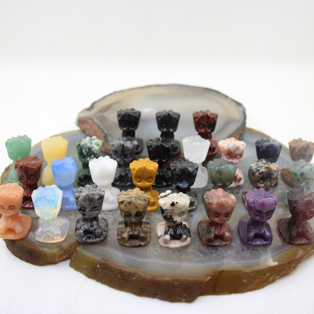 1.5 Inches Natural Stones Baby Groot Statue,groot Guardians of the ...