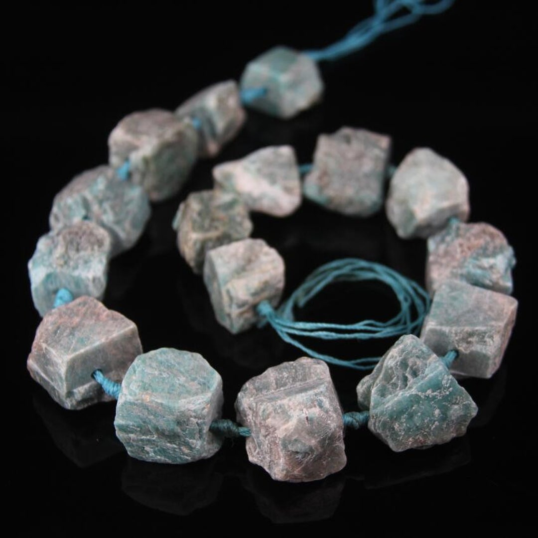 Full Strandbig Hole Raw Peru Amazonite Rough Nuggets Loose - Etsy