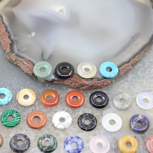 18mm Healing Crystal Donut,natural Gemstones Donut for Pendants ...