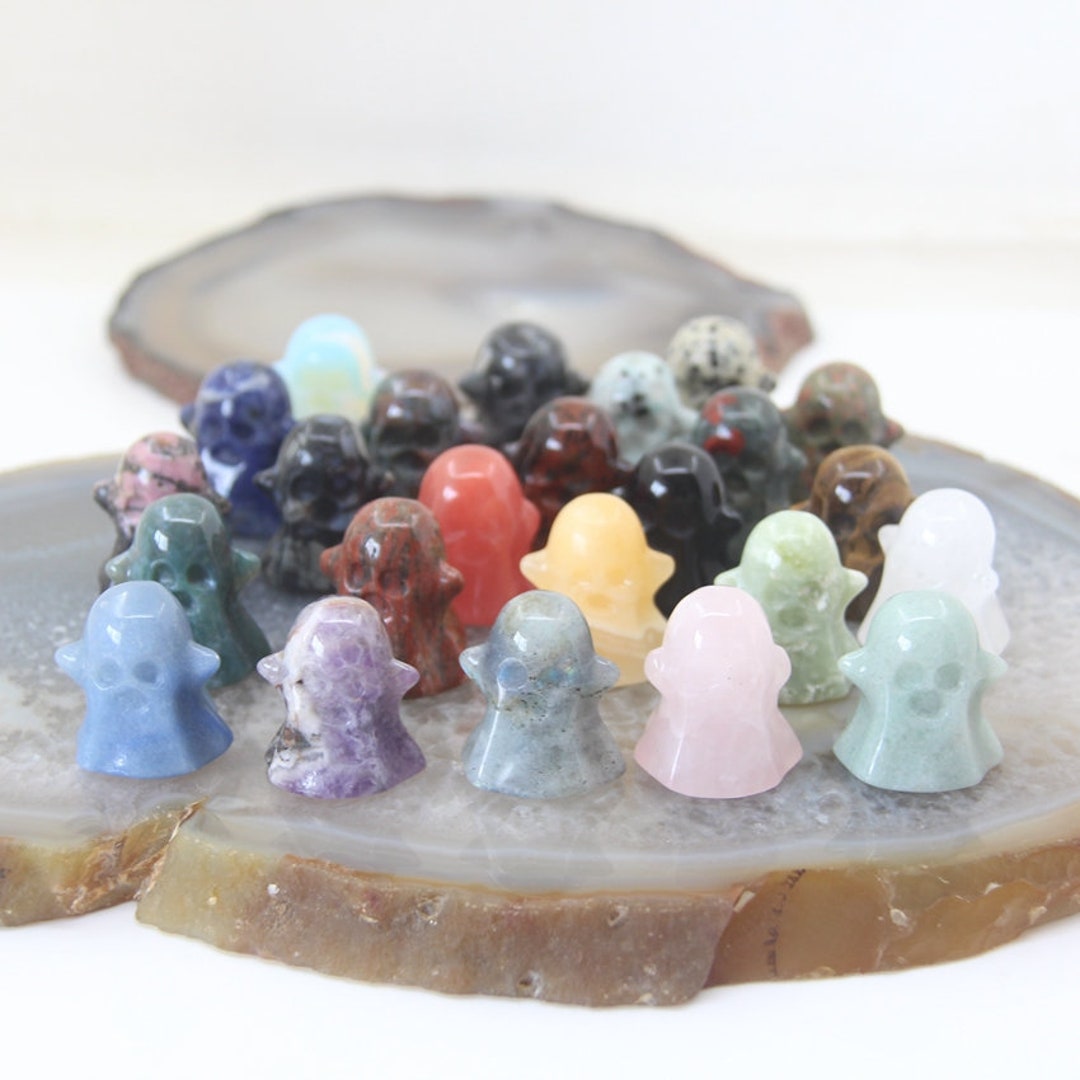 1.3inch Hand Carved Ghost Statue Home Decor,mini Gemstone Healing ...