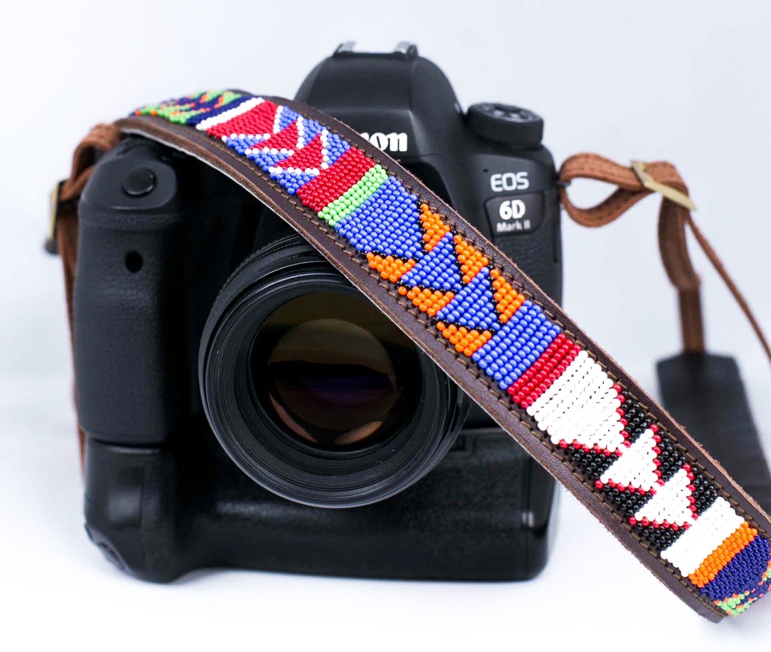 Custom Leather Camera Strapbeaded Camera Strapdslr Strap | Etsy