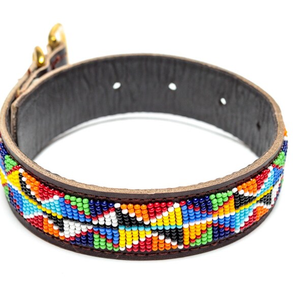 Beaded Dog Collar Leather - Etsy