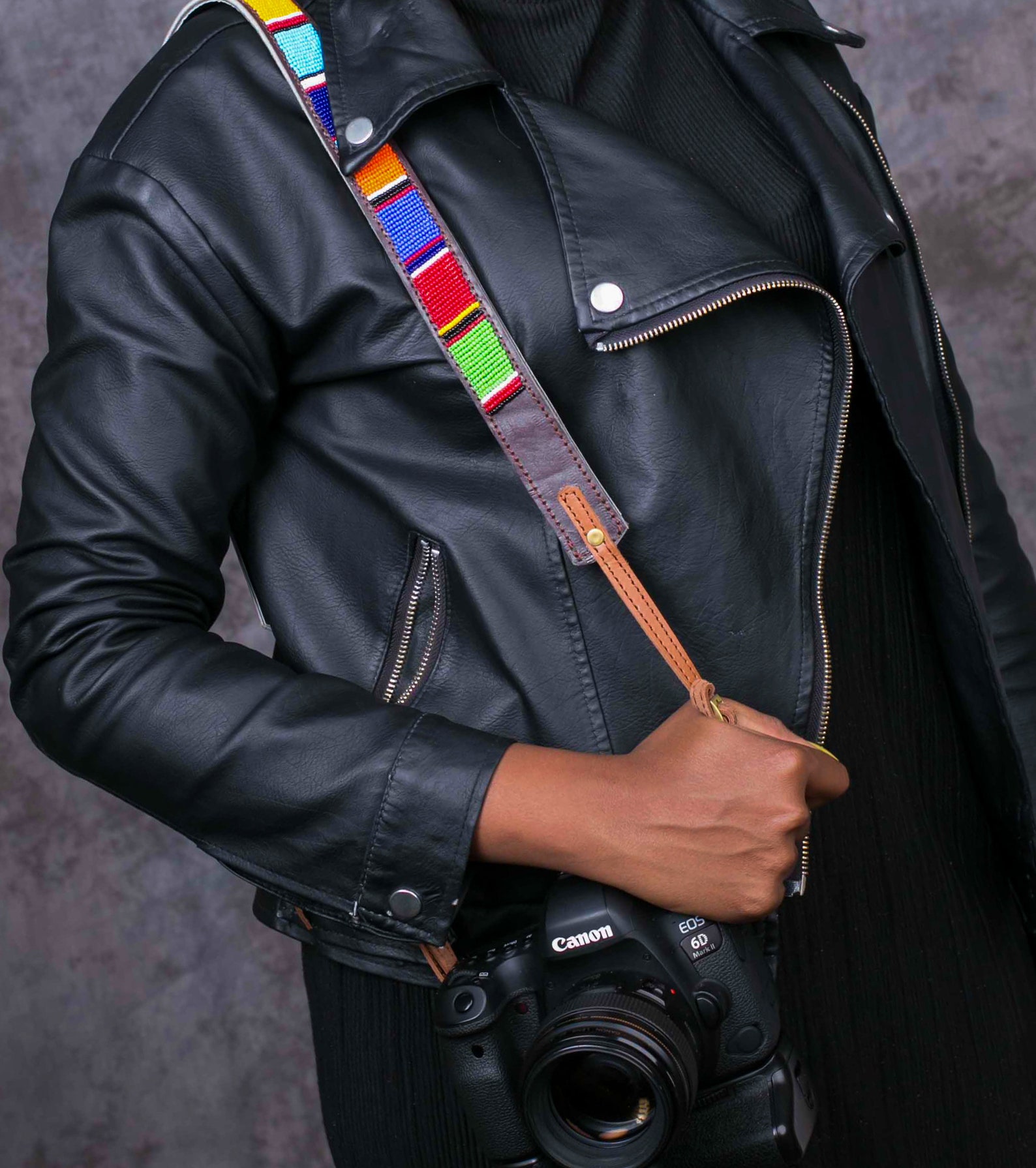 Custom Leather Camera Strapbeaded Camera Strapdslr Strap | Etsy