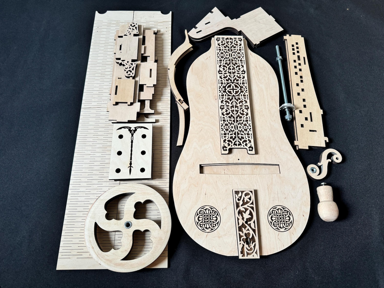 Hurdy-gurdy Building Set. A Complete Set of Parts to Build a Hurdy ...