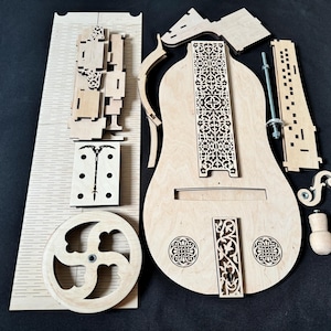 A Complete Set of Parts to Build a Hurdy-gurdy. Constructor for ...