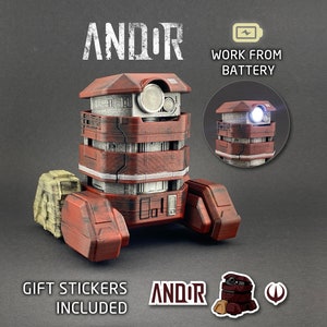 B2EM0 Droid With Light From Andor - Gift Stickers Included - Etsy