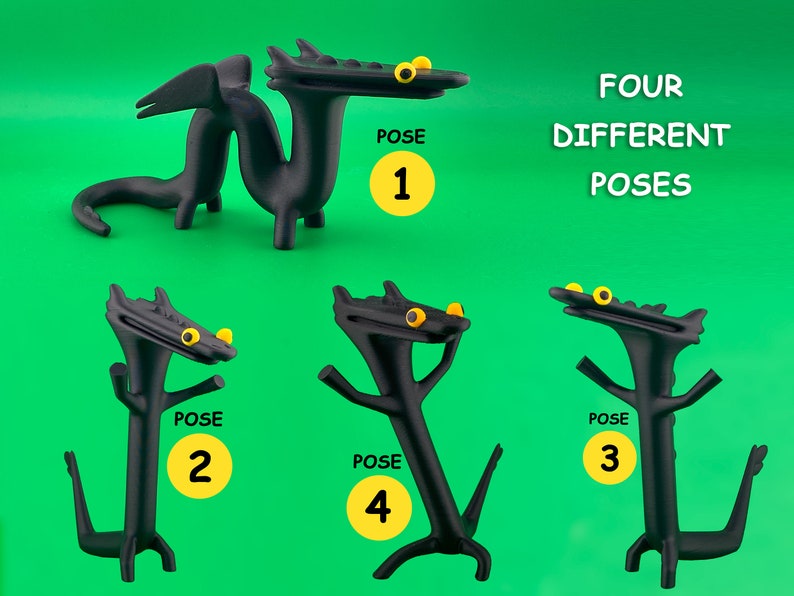 Meme Figure Dancing Toothless Dragon. Gift Stickers Included. Pose 4 - Etsy