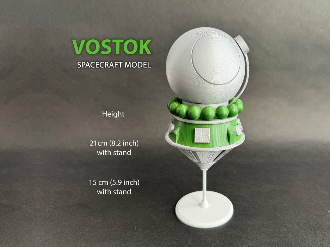 Vostok Spacecraft, USSR Handcrafted, 3d Printed Model, Legendary Vostok ...