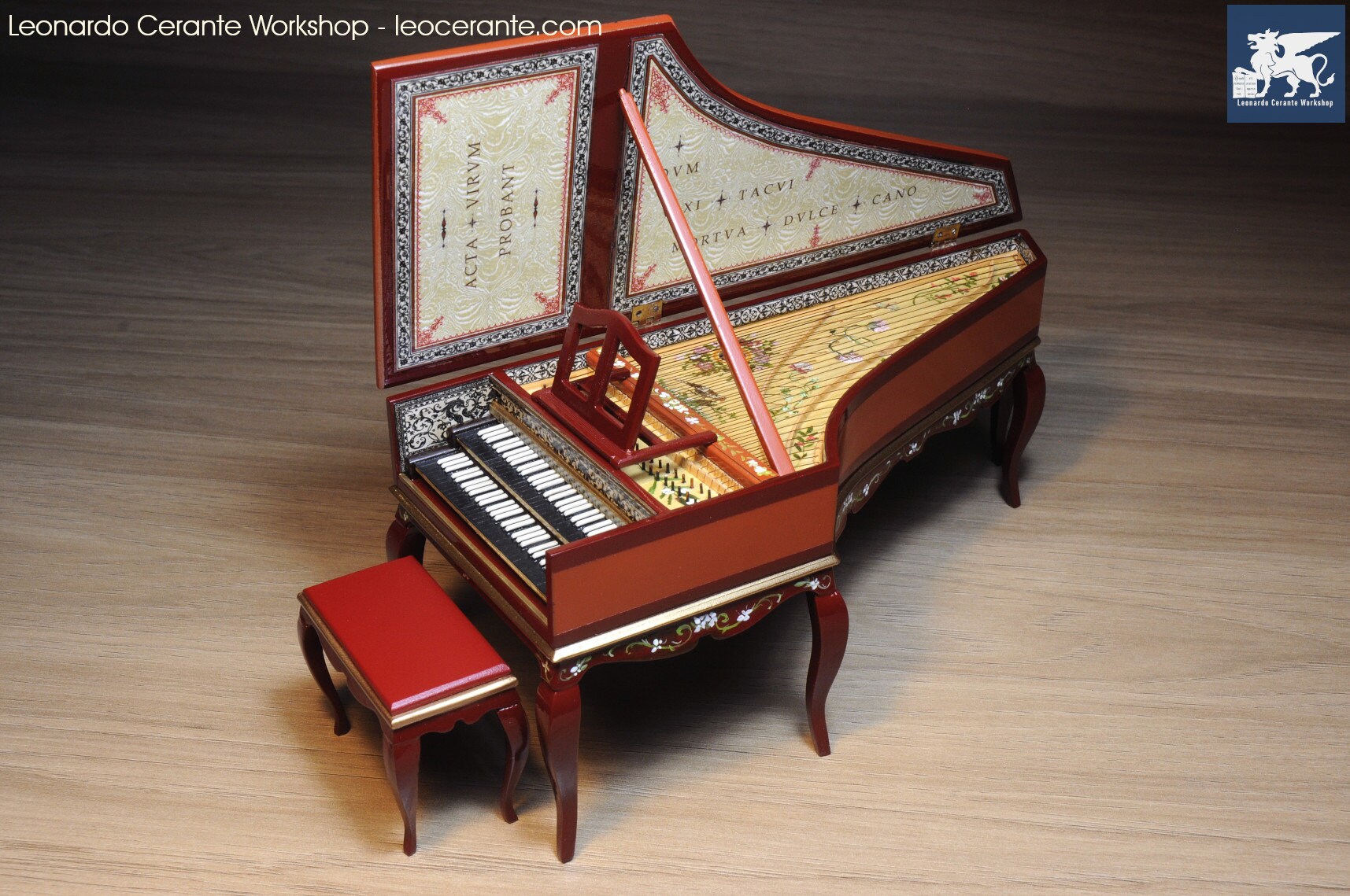 1:12 Scale Model Franco-flemish Style Double Harpsichord on a Stand ...