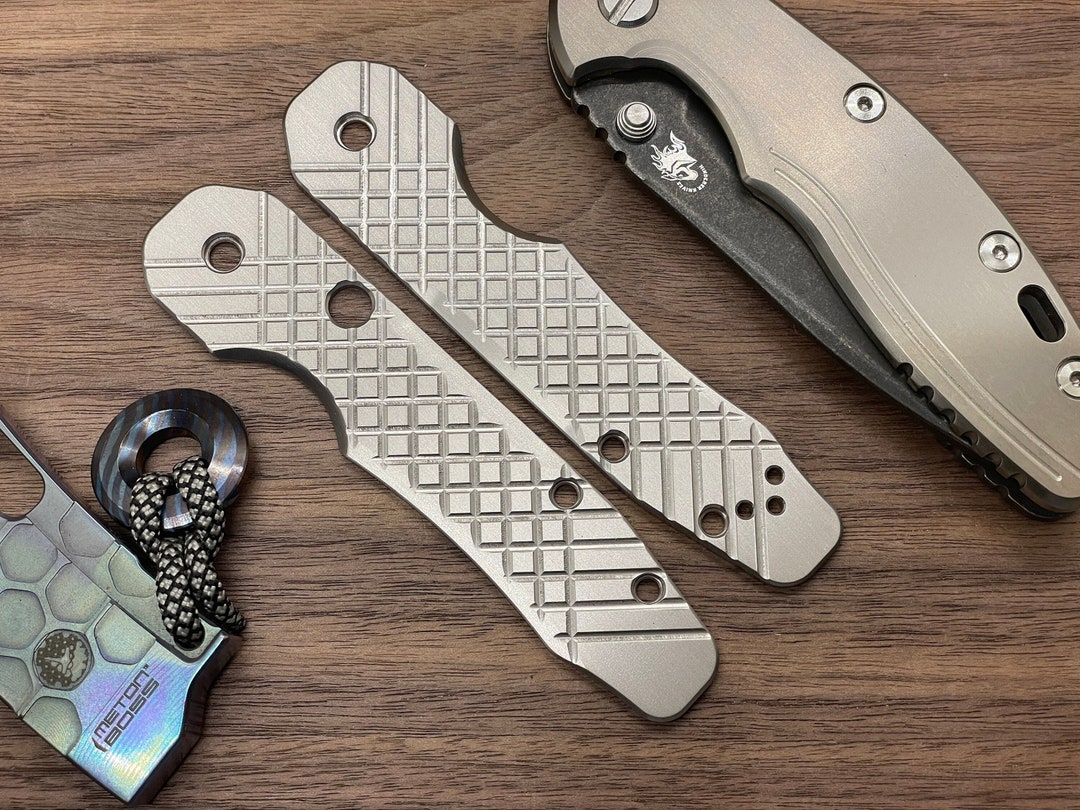 FRAG Milled Titanium Scales for Spyderco SMOCK Birthday Gift Idea ...