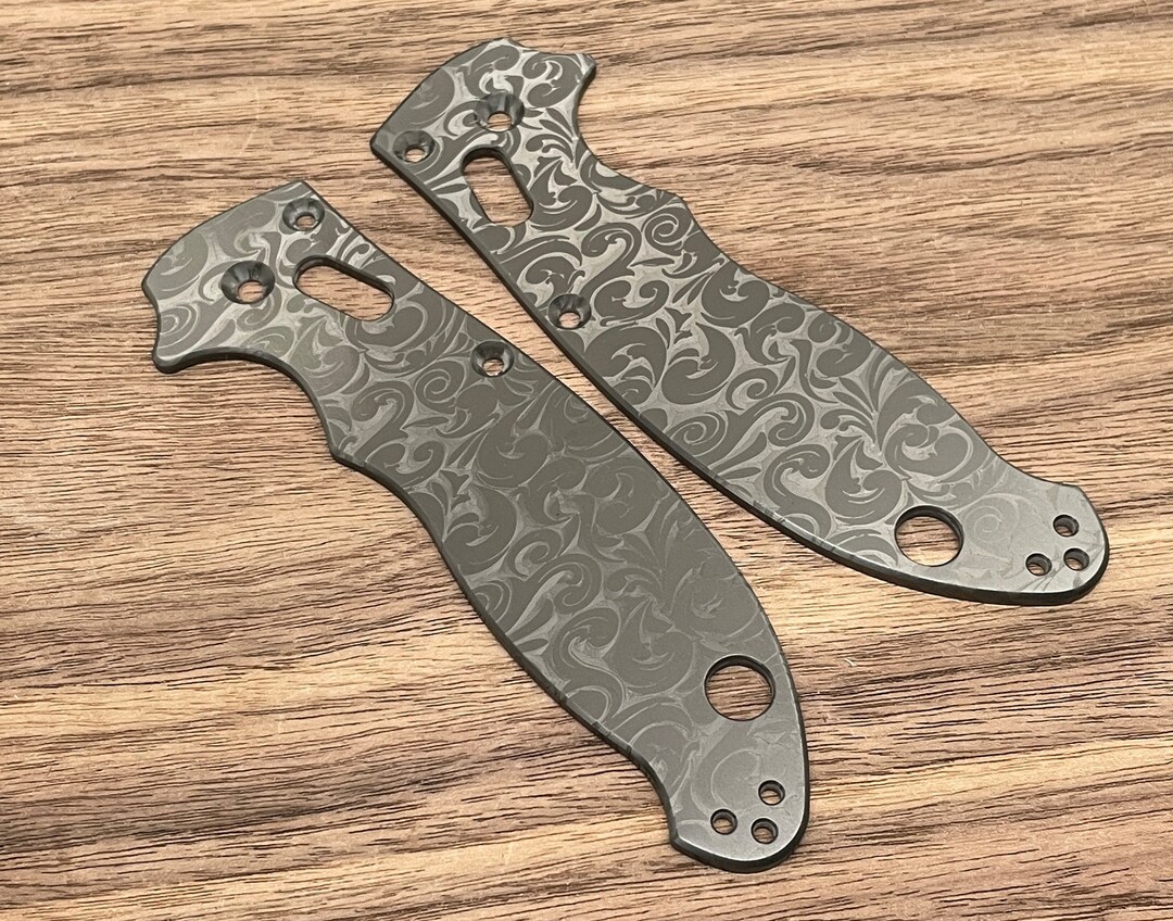 VICTORIA Black Zirconium Scales for Spyderco MANIX 2 Birthday Gift Idea ...
