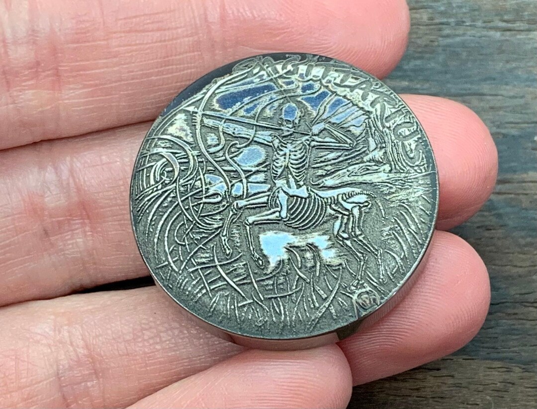 4 Sizes SAGITTARIUS Engraved Titanium Worry Coin Challenge Coin ...