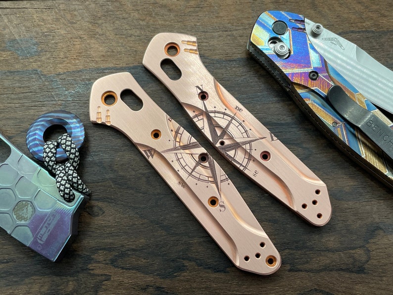 COMPASS Engraved Copper Scales for Benchmade 940 Osborne - Etsy