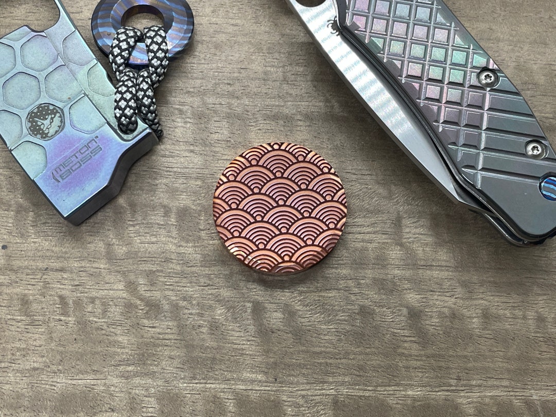 3 Sizes SEIGAIHA Copper Worry Coin Birthday Gift Idea - Etsy
