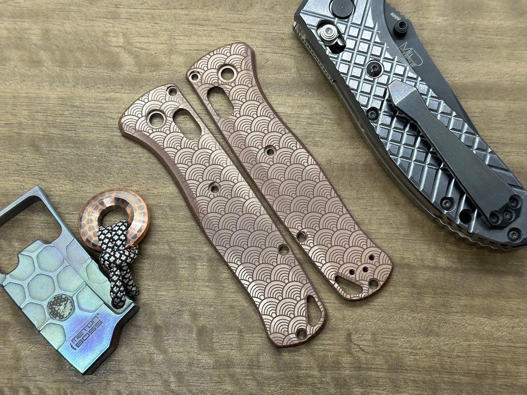 SEIGAIHA Dark Copper Scales for Benchmade Bugout 535 Birthday - Etsy