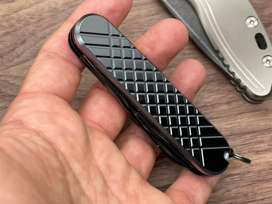 Black FRAG 91mm Titanium Scales for Swiss Army SAK Birthday Gift Idea ...