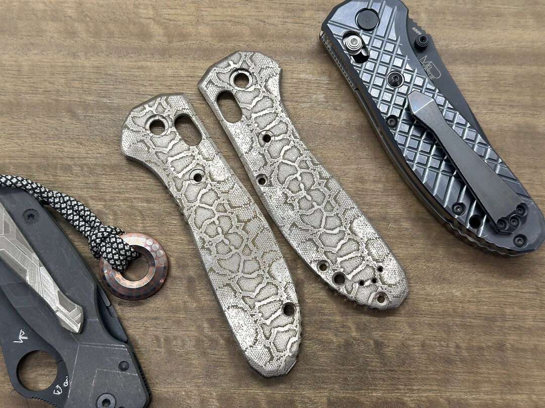 Reptilian Titanium Scales for Benchmade GRIPTILIAN 551 & 550 Birthday ...
