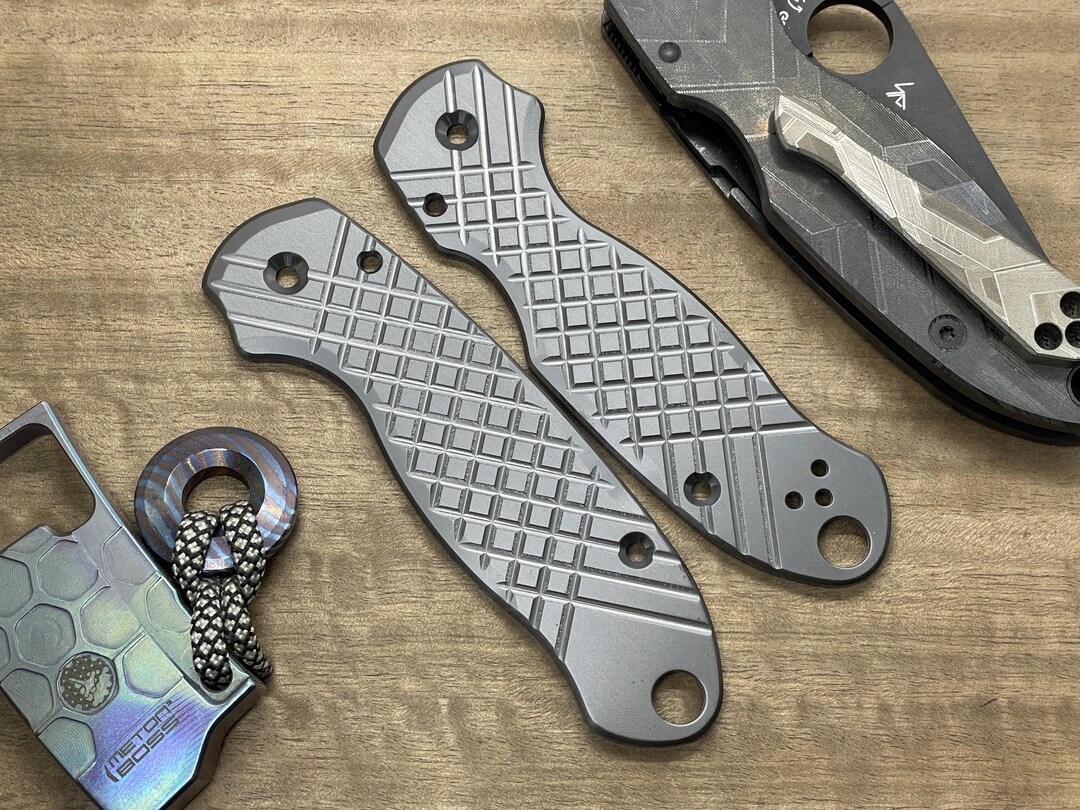 FRAG Milled Black Zirconium Scales for Spyderco Para 3 Birthday Gift ...