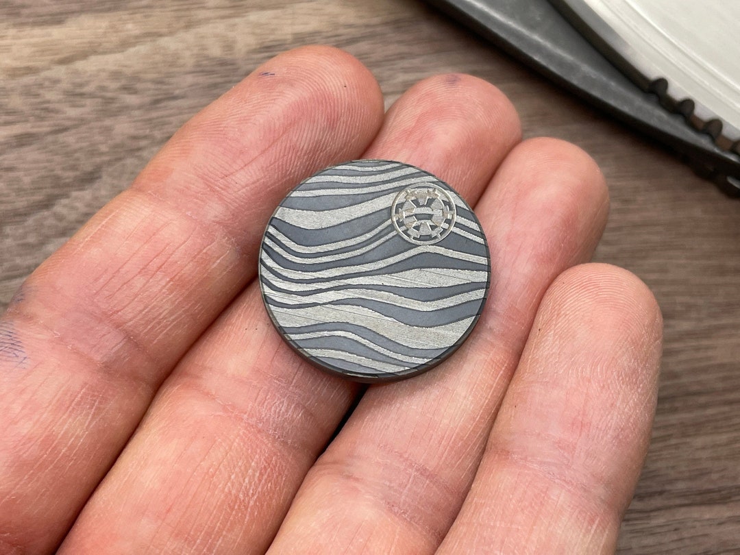 BESKAR Mandalorian Black Tungsten Coin for Billetspin Gambit - Etsy