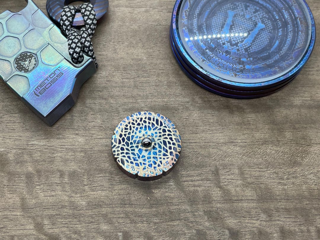 NEBULA Flamed Greek Ascoloy Spinning Worry Coin Spinning Top Birthday ...