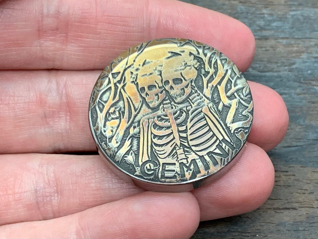 4 Sizes GEMINI Engraved Titanium Worry Coin Challenge Coin Birthday ...