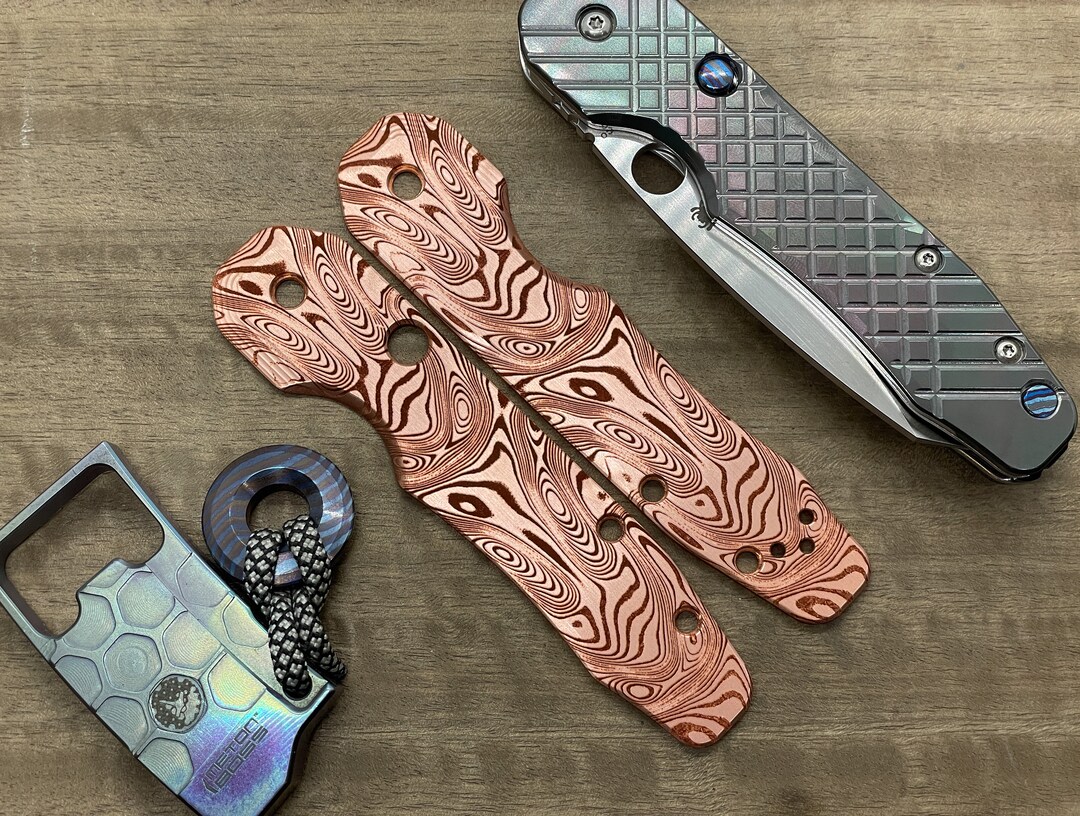 Dama FISH Copper Scales for Spyderco SMOCK Birthday Gift Idea Christmas ...