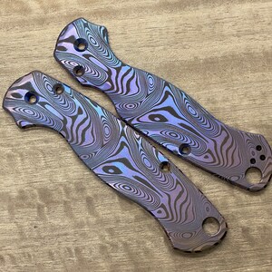 Dama Fish Flamed Titanium Scales for Spyderco Paramilitary 2 PM2 ...