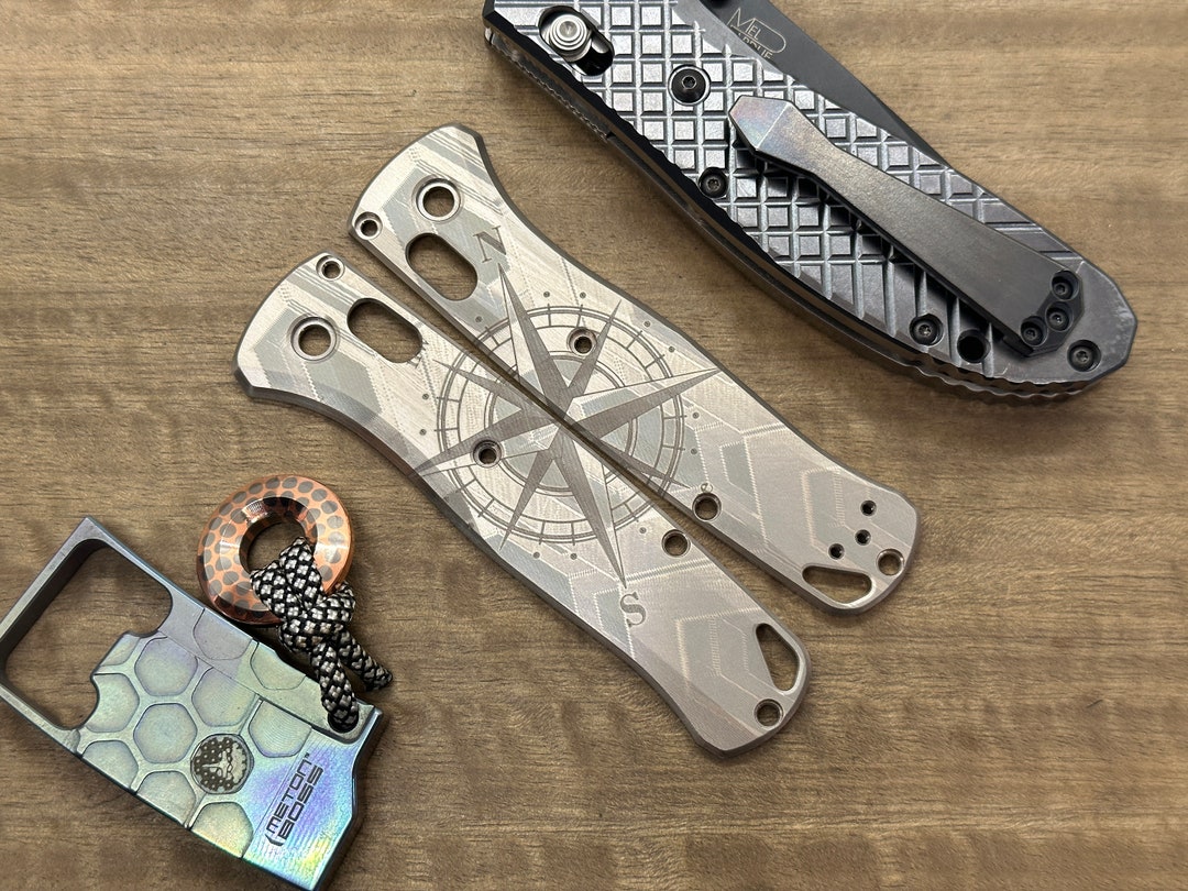 COMPASS Engraved Titanium Scales for Benchmade Bugout 535 Birthday Gift Idea Christmas Gift - Etsy