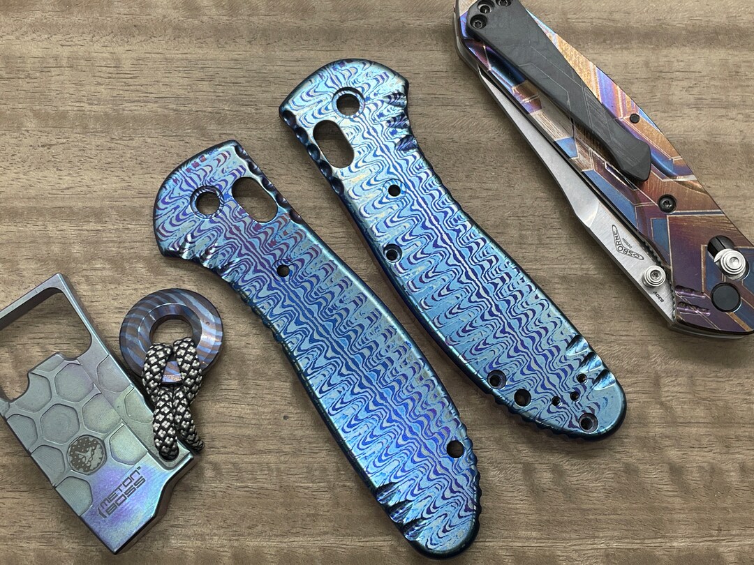 RIPPLE Flamed Titanium Scales for Benchmade GRIPTILIAN 551 & 550 ...