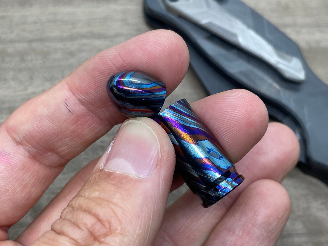 Zircuti Black Timascus HAPTIC-BULLET Haptic Slider Fidget Fridge Magnet ...