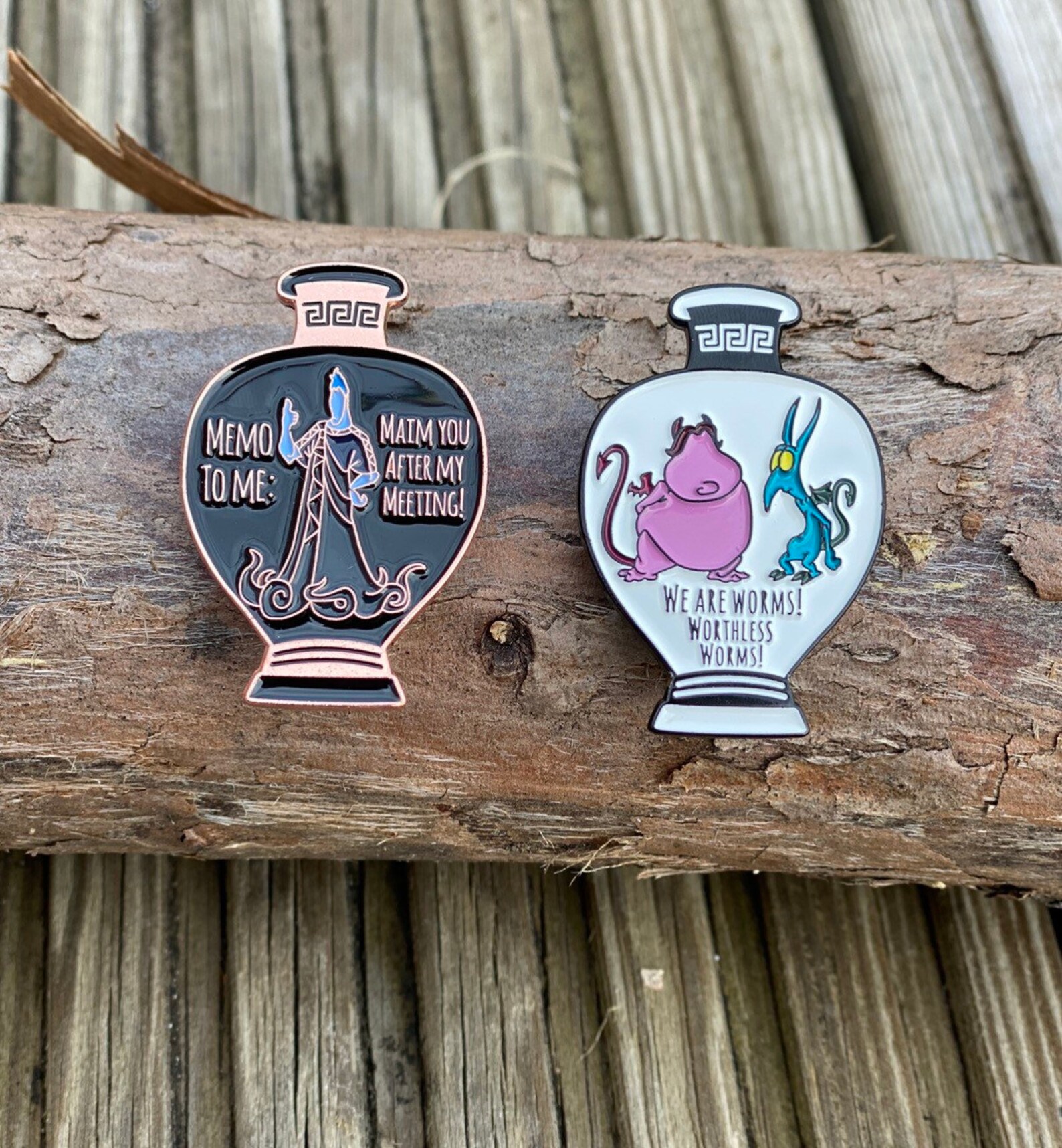 Pain and Panic Disney Hercules Vase Soft Enamel Pin - Etsy
