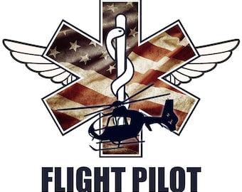 Weathered American Flag Flight Paramedic EMS Star of Life - Etsy