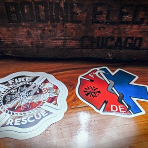 Weathered American Flag Firefighter Fire Rescue Department Vinyl Die ...