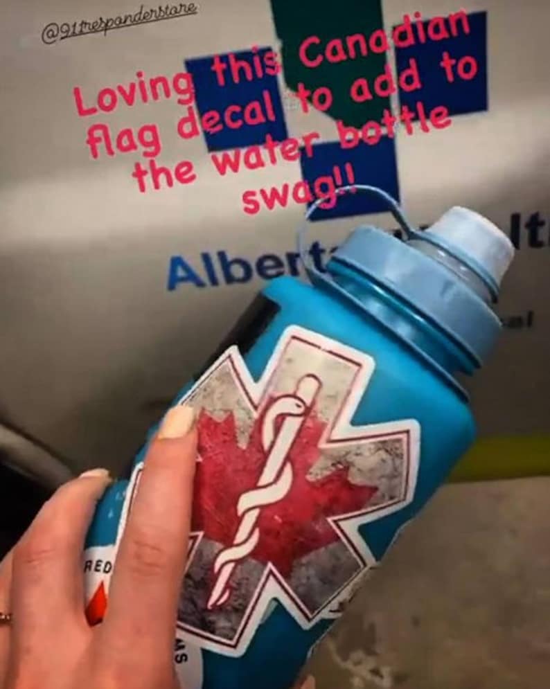 Distressed Canadian Flag Paramedic/emt/emr EMS Star of Life Vinyl ...