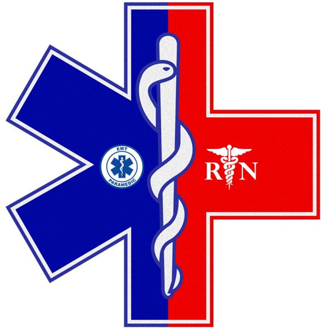 Hybrid Paramedic/emt & RN EMS Star of Life Vinyl Sticker/decal - Etsy