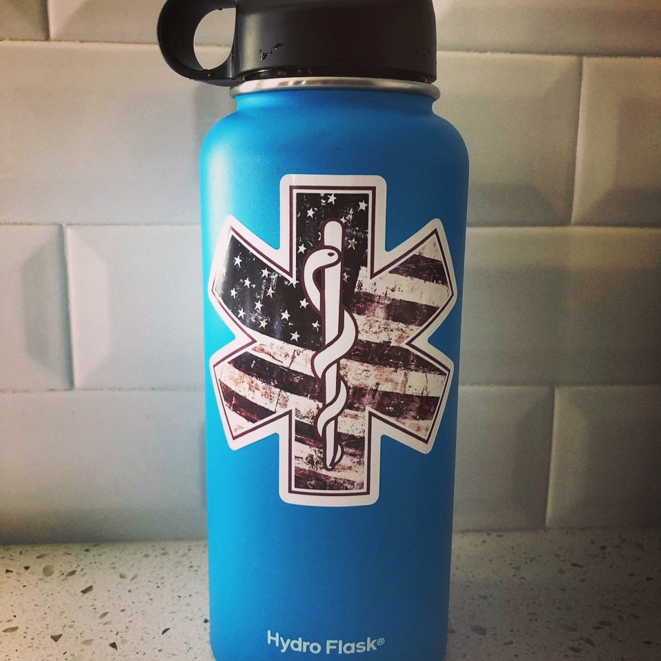 Distressed American Flag Paramedic/emt/emr EMS Star of Life Vinyl ...