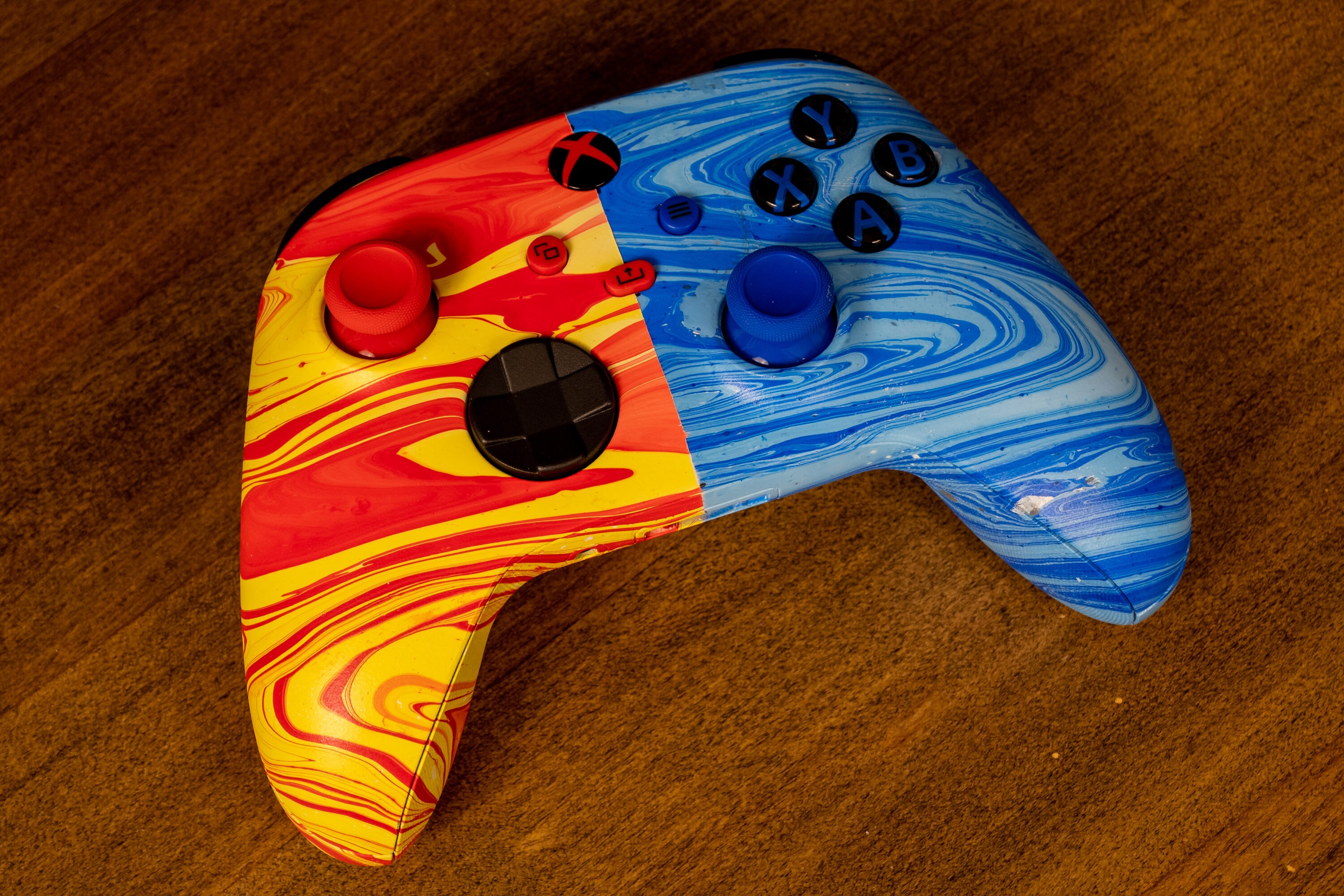 Red Lava/Blue Wave Half and Half Series Controller der Serie | Etsy