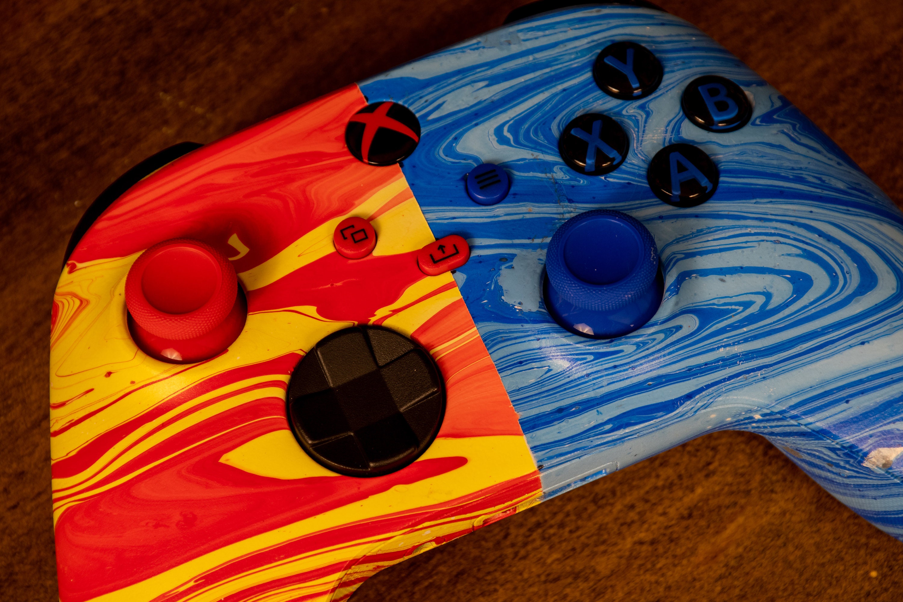 Red Lava/Blue Wave Half and Half Series Controller der Serie - Etsy.de