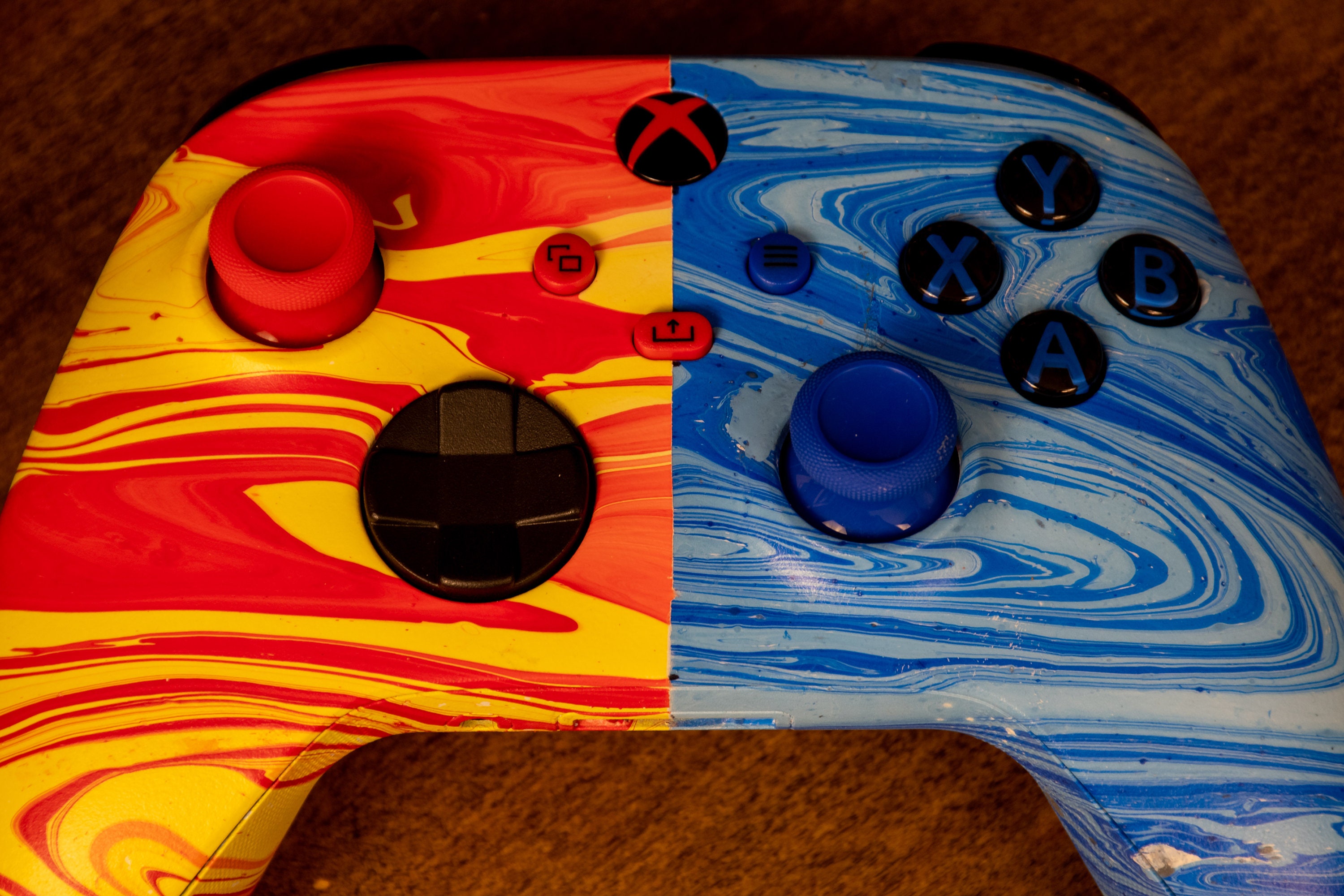 Red Lava/Blue Wave Half and Half Series Controller der Serie - Etsy.de